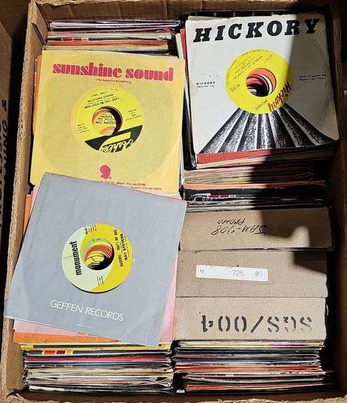 50+ 45 RPM Classic Country Vinyl Records Including Jerry Lee Lewis ...