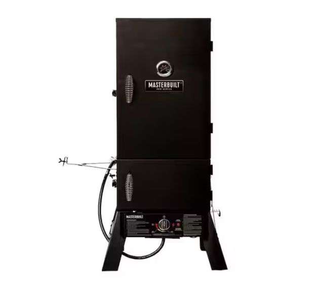 Masterbuilt 30 in. Dual Fuel Propane Gas and Charcoal Smoker in Black ...