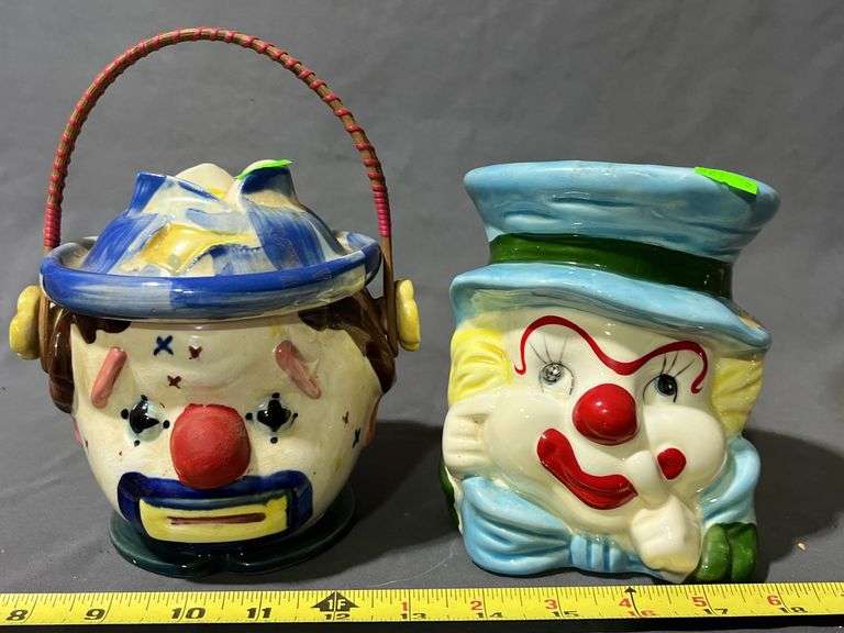 My-Neil Ceramic Clown Planter and Ceramic Clown Pail - Metzger Property ...