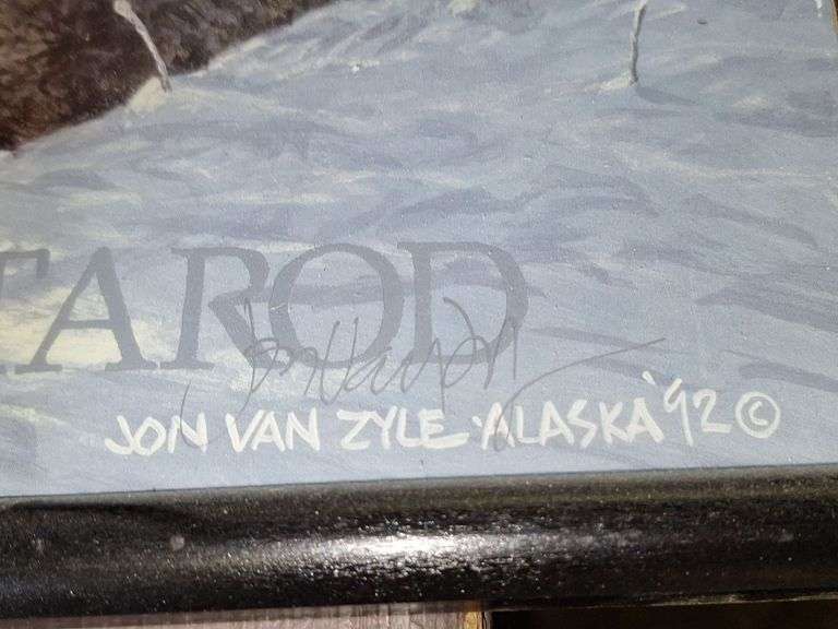 2 -Iditarod Posters By Jon Van Zyle Signed - Alaska 1992 & 1993, in ...