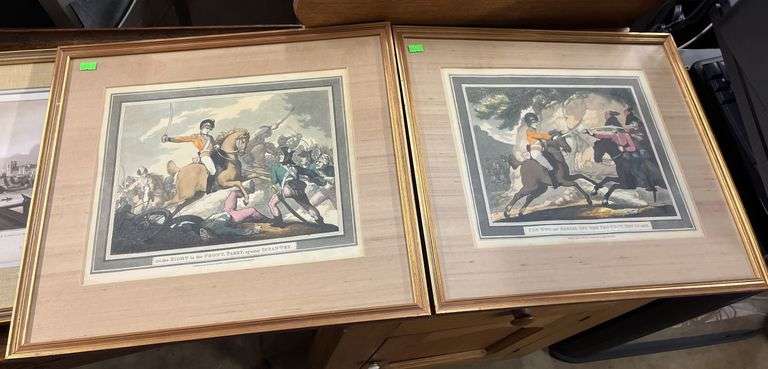 2 - Thomas Rowlandson Prints inc. "Cut Two and Horse's Off Side Protect ...