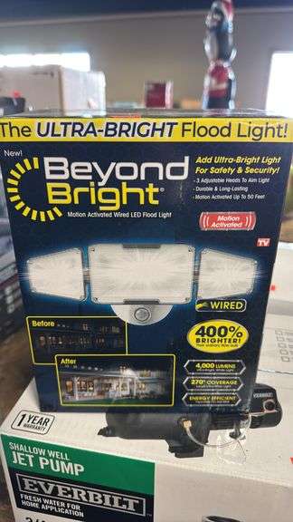 Beyond bright motion activated wired LED flood light - Metzger Property ...