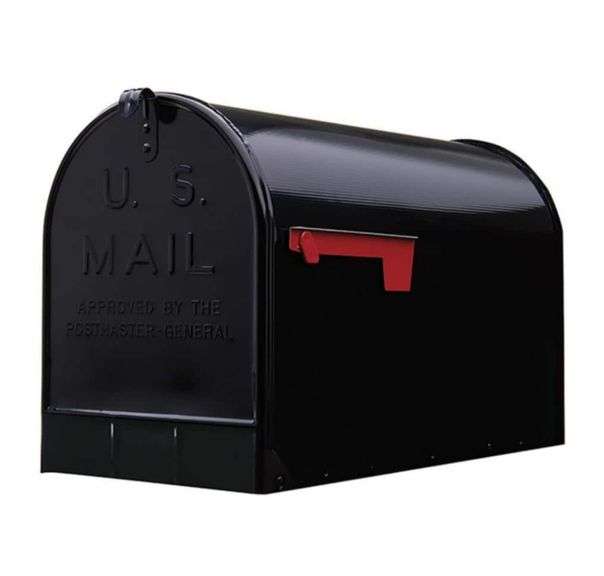 Architectural Mailboxes Stanley Black, Extra Large, Steel, Post Mount ...