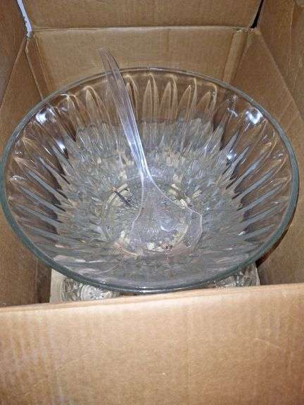 Anchor hocking Punch bowl set with punch bowl, 9 glasses and ladle ...