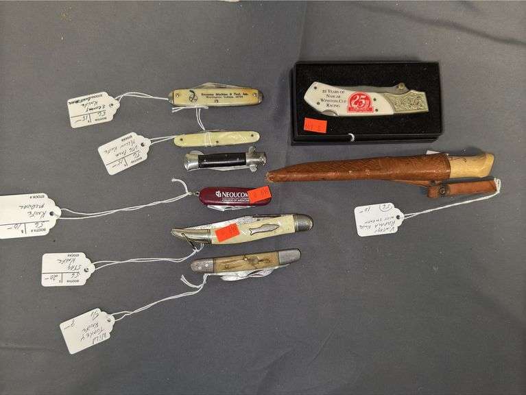 Wild turkey, Stag, NASCAR and assorted knives - Metzger Property ...