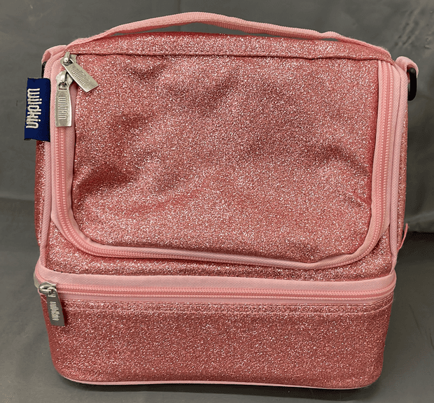 Wildkin pink sparkle two compartment lunch box with plastic dish ...