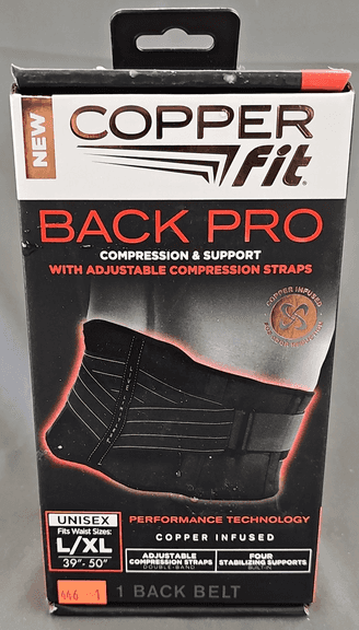 CopperFit Back Pro Compression & Support Back Belt Size L/XL - Metzger ...