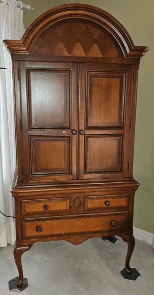 Alexander Julian Home Colors Cherry Wood Armoire, Curved Top w ...