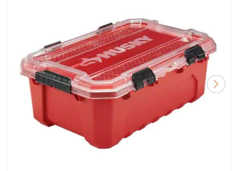 Husky 12-Gal. Professional Heavy Duty Waterproof Stackable Plastic ...