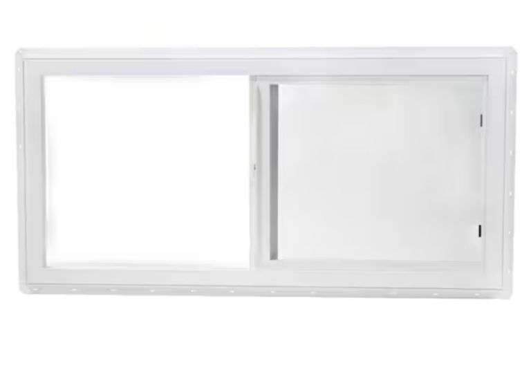 TAFCO WINDOWS 47.5 in. x 23.5 in. Utility Left -Hand Single Slider ...