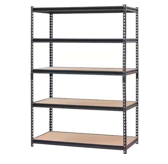 Muscle Rack 5-Tier Heavy Duty Steel Garage Storage Shelving Unit in ...