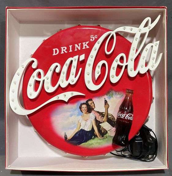 2016 Drink Coca-Cola round marquee sign by The Bradford Exchange, No ...