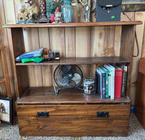 Wood Shelving Unit with Lower Storage - No Contents Included 39 1 ...