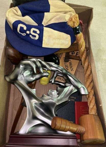 Carvings, hat, trophy and collectable assortment - Metzger Property ...
