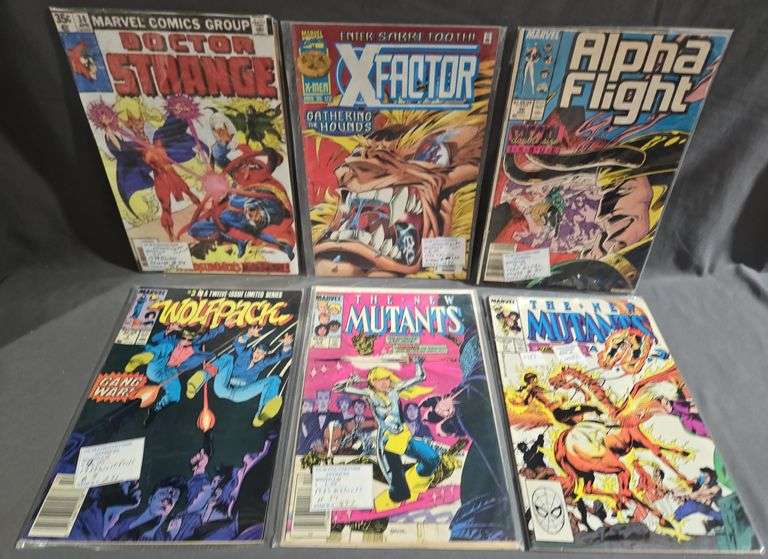 6 Marvel Comic Books Inc. The New Mutants, Wolf pack and Doctor Strange ...