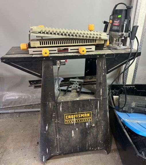 Freud FT2000E Router and Craftsman Router Table with Dovetail Jigs ...