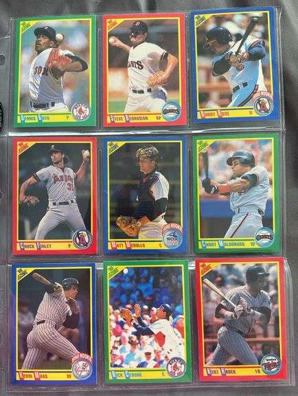 9 Baseball Cards inc. Dennis Boyd, Chuck Finley, Kevin Maas - Metzger ...