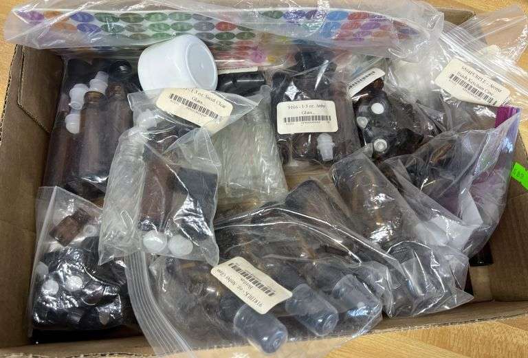 Amber glass bottle assortment inc. dropper bottles - Metzger Property ...