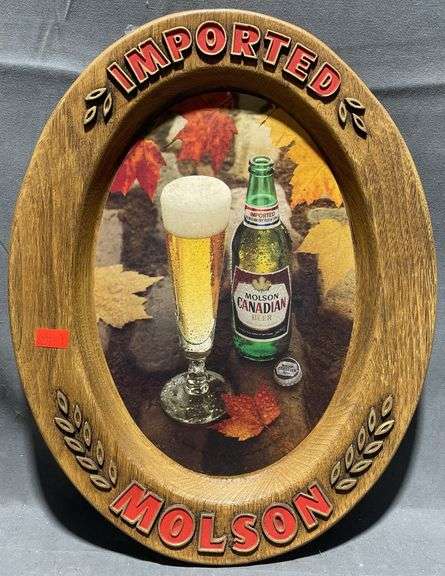 Molson Beer Oval Cardboard Wall Sign 11" x 14" - Metzger Property ...