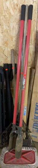 Landscaping Tool Assortment inc. Post Hole Digger and Rake - Metzger ...