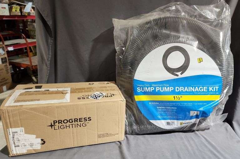 Progress Light Fixture, Sump Pump Drainage Kit 1.5” - Metzger Property ...