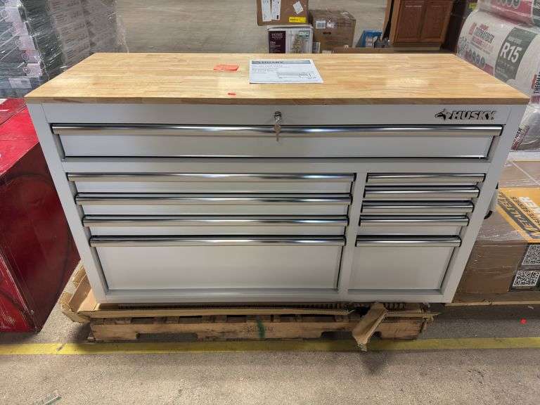 Husky Modular Tool Storage 52 in. W x 20 in. D Standard Duty White ...