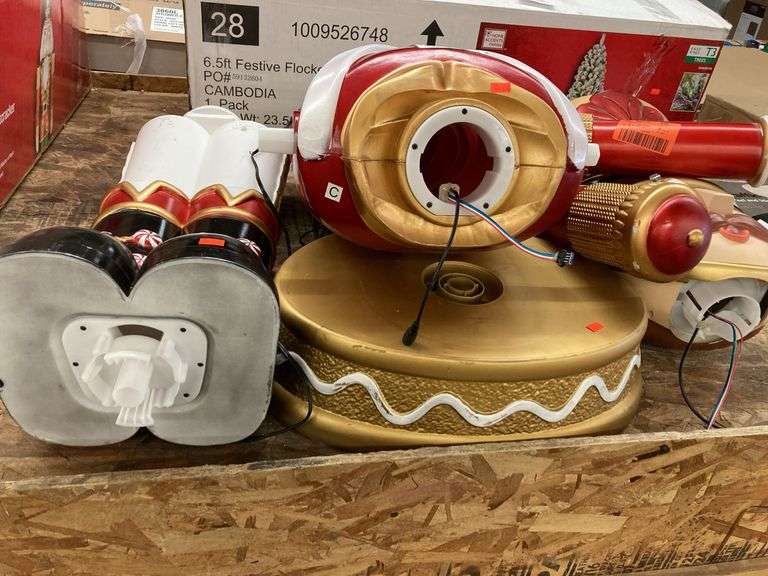 6 ft. LED Candy Soldier Nutcracker Holiday Yard Decoration-disassembled ...