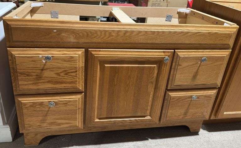 (2) Wood Lower Cabinets 48x21x32, 27x24x34 1/2 - Metzger Property ...