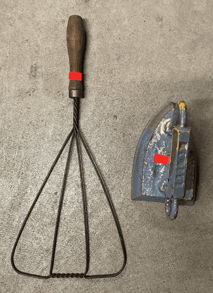 Sad Iron 6” & Rug Beater 8” - Metzger Property Services, LLC