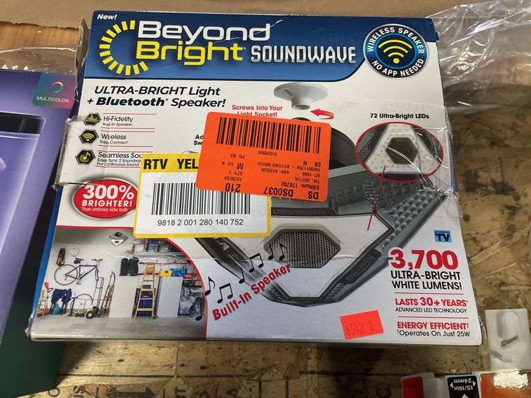Beyond Bright Soundwave Ultra Bright Light And Bluetooth Speaker ...
