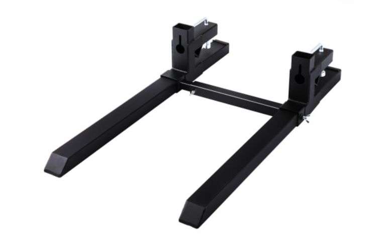 VEVOR Pallet Forks 43" 2000 Lbs Max, Clamp On Tractor Bucket Forks with ...