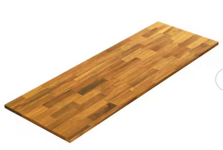 Interbuild 6 ft. L x 25 in. D, Acacia Butcher Block Standard Countertop ...