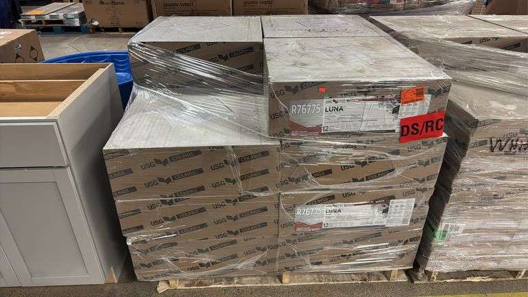 15 cases- USG Ceilings 2 ft. x 2 ft. Luna White Shadowline Tapered Edge ...