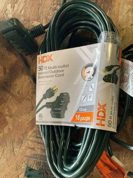 HDX 50 ft Multi Outlet Indoor/Outdoor - Metzger Property Services, LLC