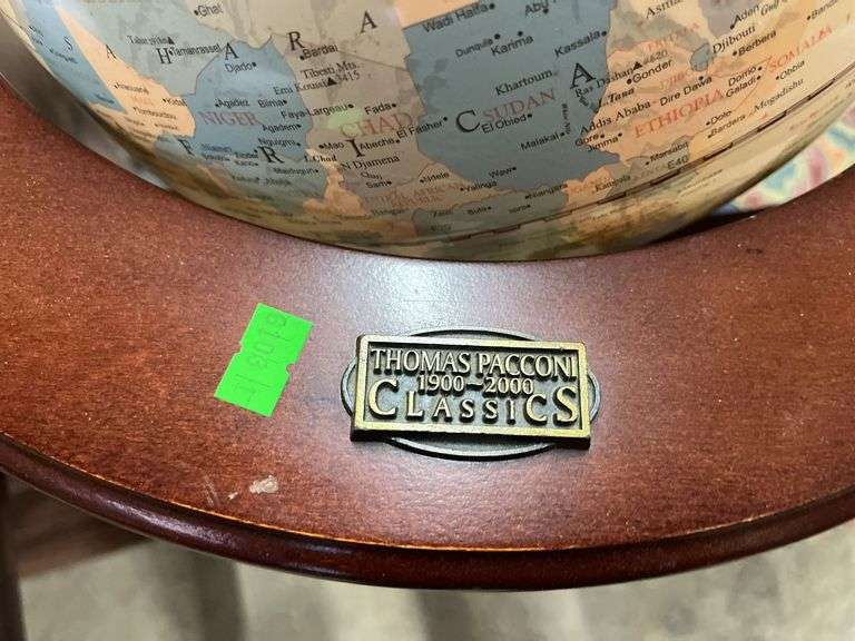 Thomas Pacconi Classics 1900 - 2000 World Globe On Wood Pedestal Stand ...