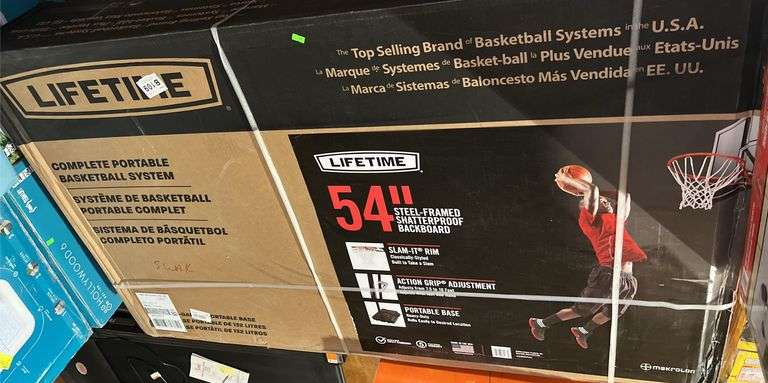 Lifetime basketball system, steel framed w/ shatterproof backboard 54 ...