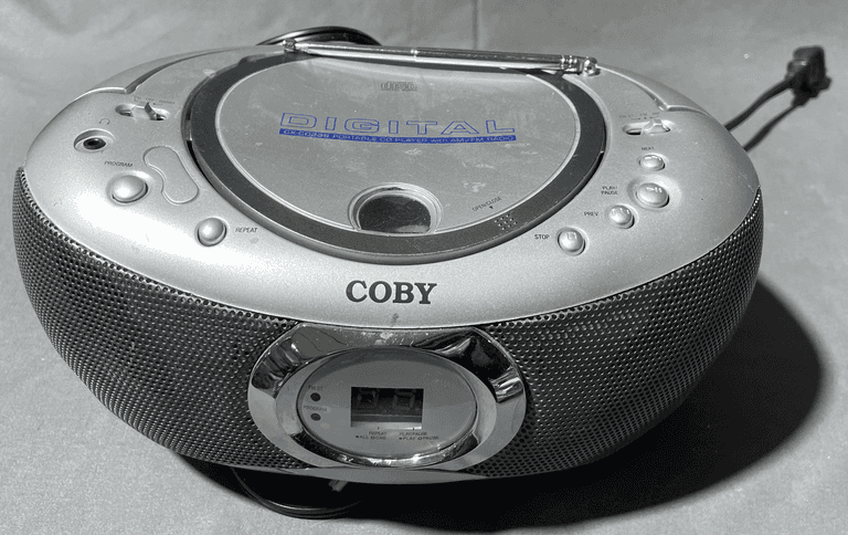 Faux Flowers Assortment, Christmas Decorations, Coby CD Player, Playing ...