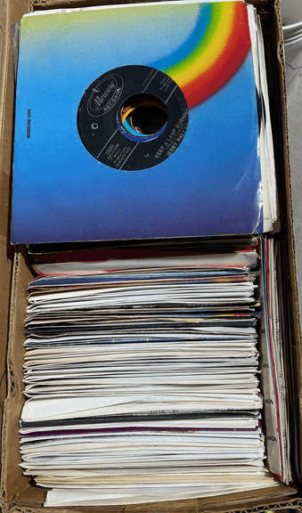 50+ 45 RPM Vinyl Records - Jerry Wallace, Don Rondo, Steve Lawrence ...