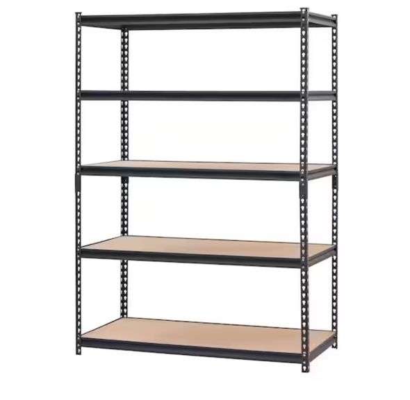 Muscle Rack 5-Tier Heavy Duty Steel Garage Storage Shelving Unit in ...