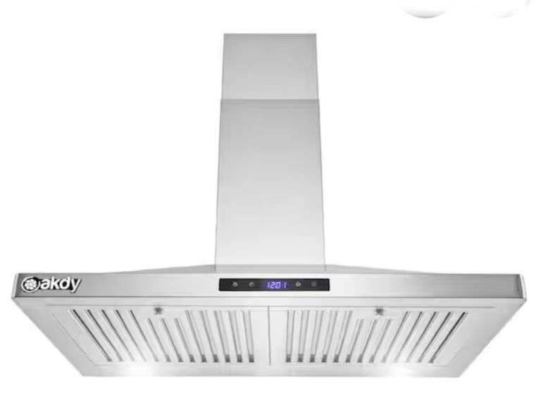 AKDY 30 in. Convertible Kitchen Wall Mount Range Hood in Stainless ...