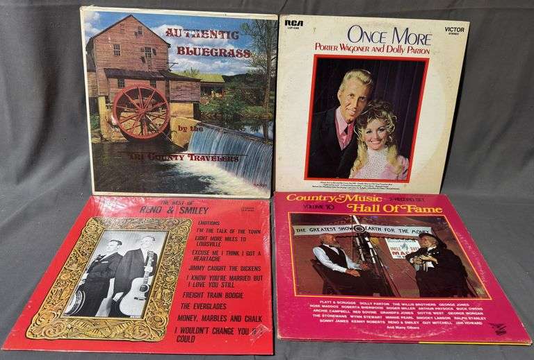 20+ Vinyl Records - Don Reno, Ray Price, Warner Mack, Emmylou Harris ...