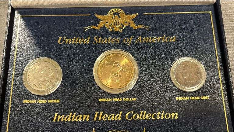United States Indian Head Collection Inc. Sacagawea Dollar, Indian Head ...