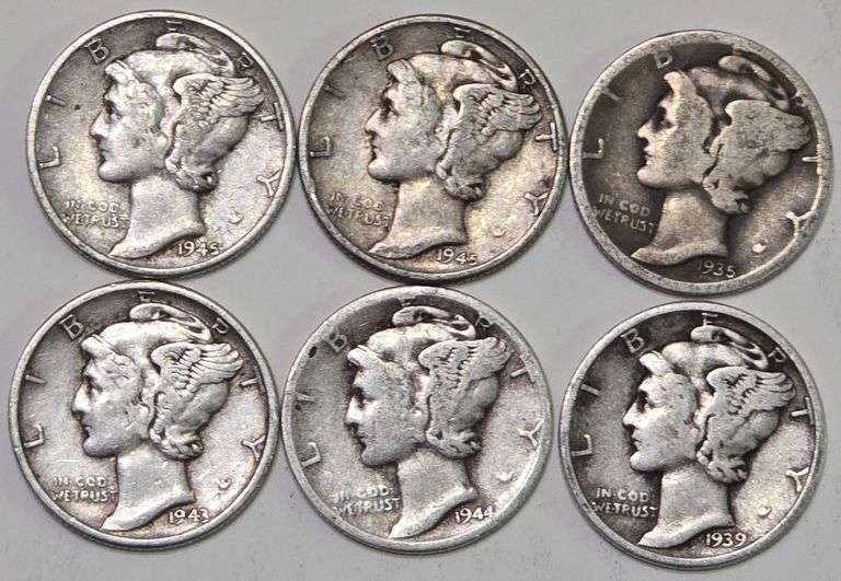6- Mercury Dimes (1935-1945) - Metzger Property Services, LLC