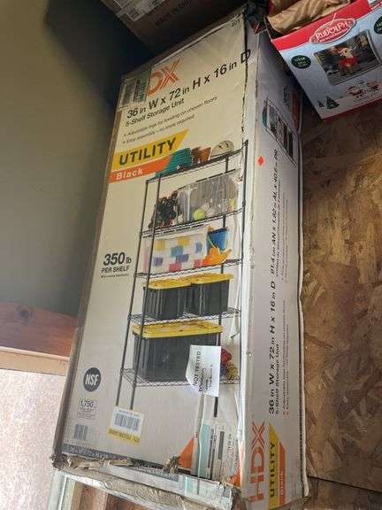 HDX 36”W x 72”H x 16”D 5 - Shelf Storage Unit - Metzger Property ...