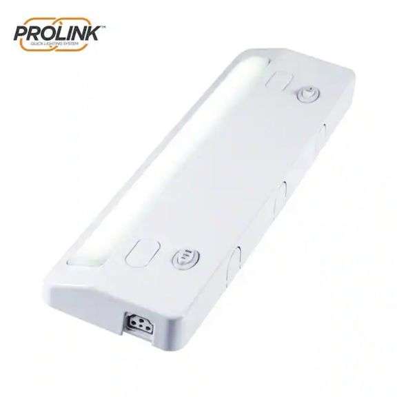 ProLink Hardwired 12 in. LED White Under Cabinet Light, Linkable, 3 Color Temperature Options ...