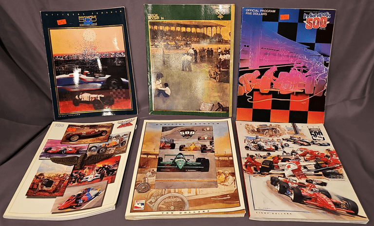 (6) Indianapolis 500 Official Programs Inc. 1990, 1991, 1993, etc ...
