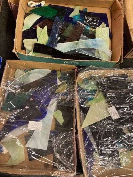 Stain glass assorted pieces - Metzger Property Services, LLC