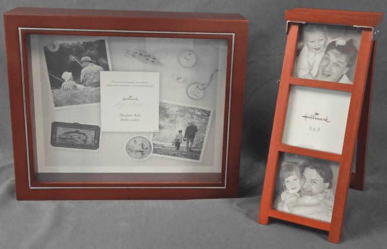 Hallmark shadow box and ladder frame - Metzger Property Services, LLC