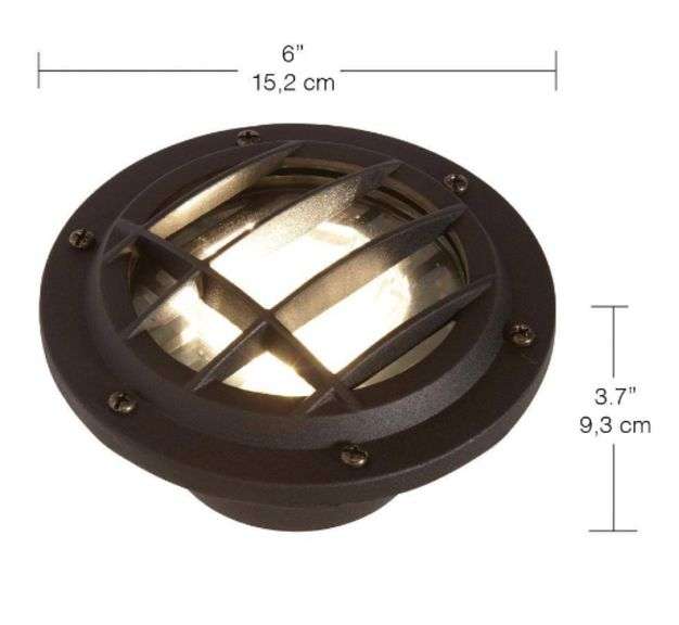 Hampton Bay Low-Voltage Black Outdoor Integrated LED Landscape Well ...