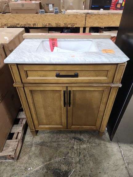 Home Decorators Collection Caville 30 in. Single Sink Almond Latte Bath ...